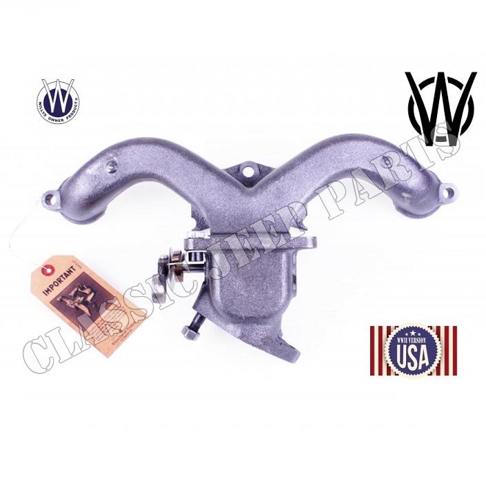Exhaust manifold WILLYS MB with correct markings WILLYS OWNER PRODUCT