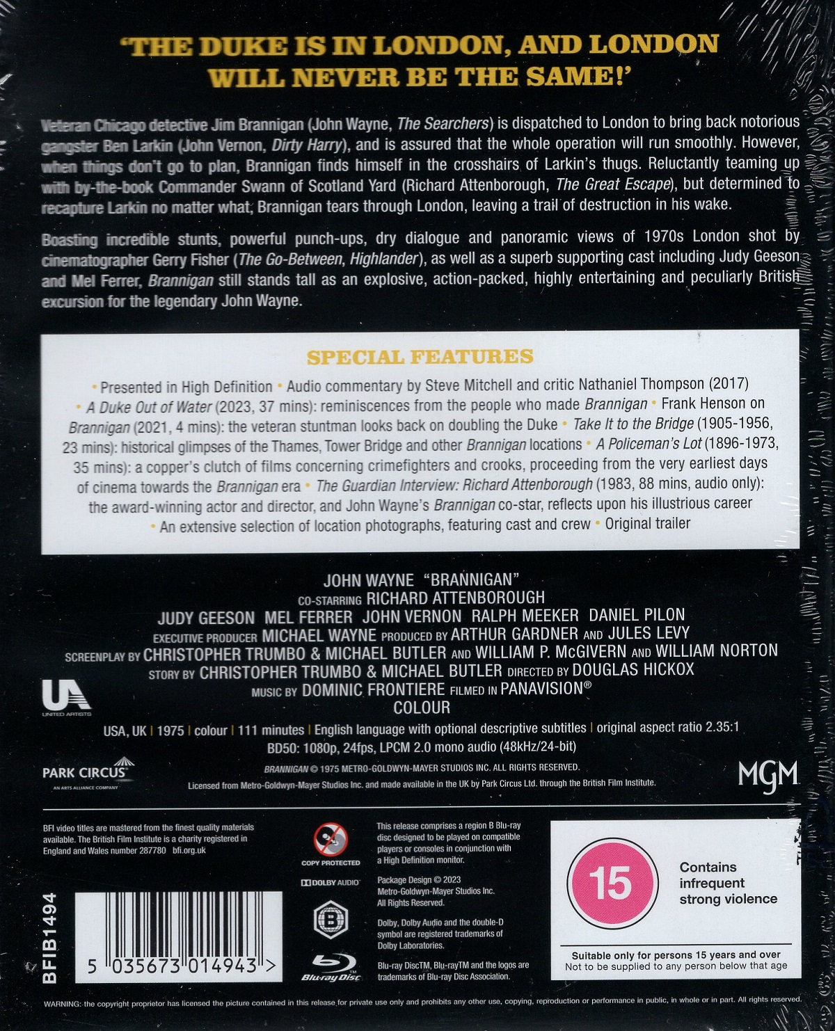 Brannigan (ej svensk text) (Blu-ray) - Kvarnvideo.se