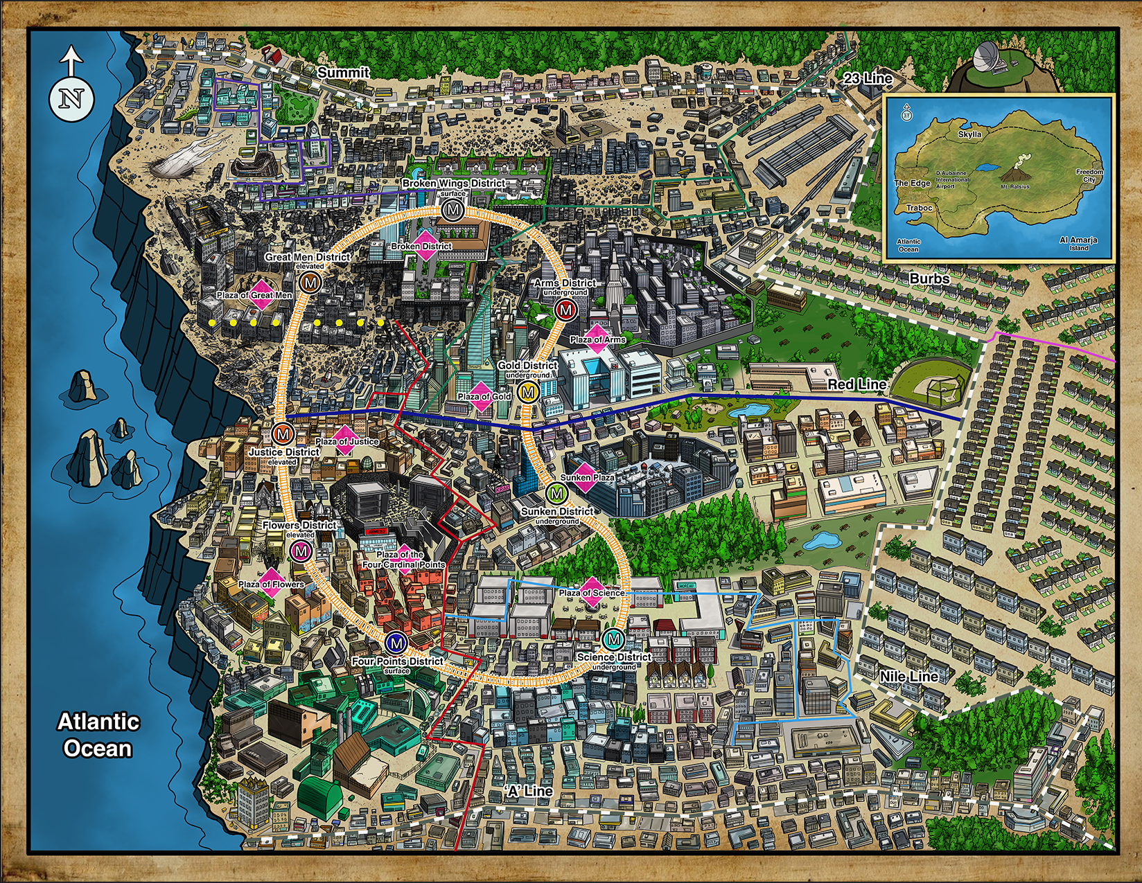 Over the Edge RPG Poster Map of the Edge 3E - Speljätten