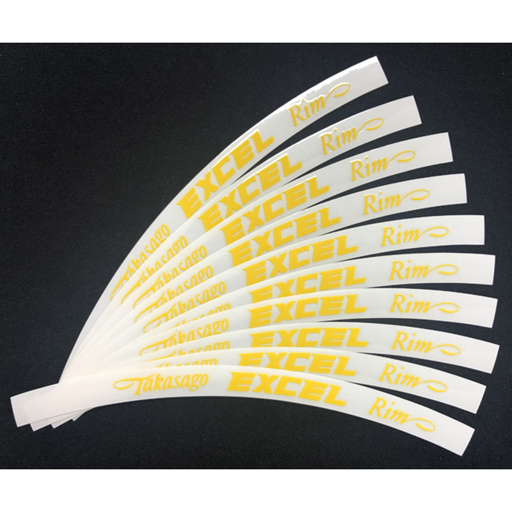 Excel Rim Sticker - Yellow 10-Pack