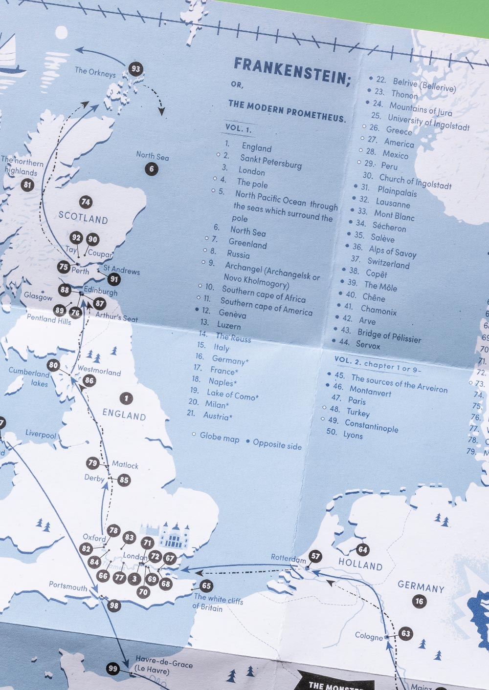 Literary Maps : Mary Shelley Frankenstein - Litterär karta för din ...