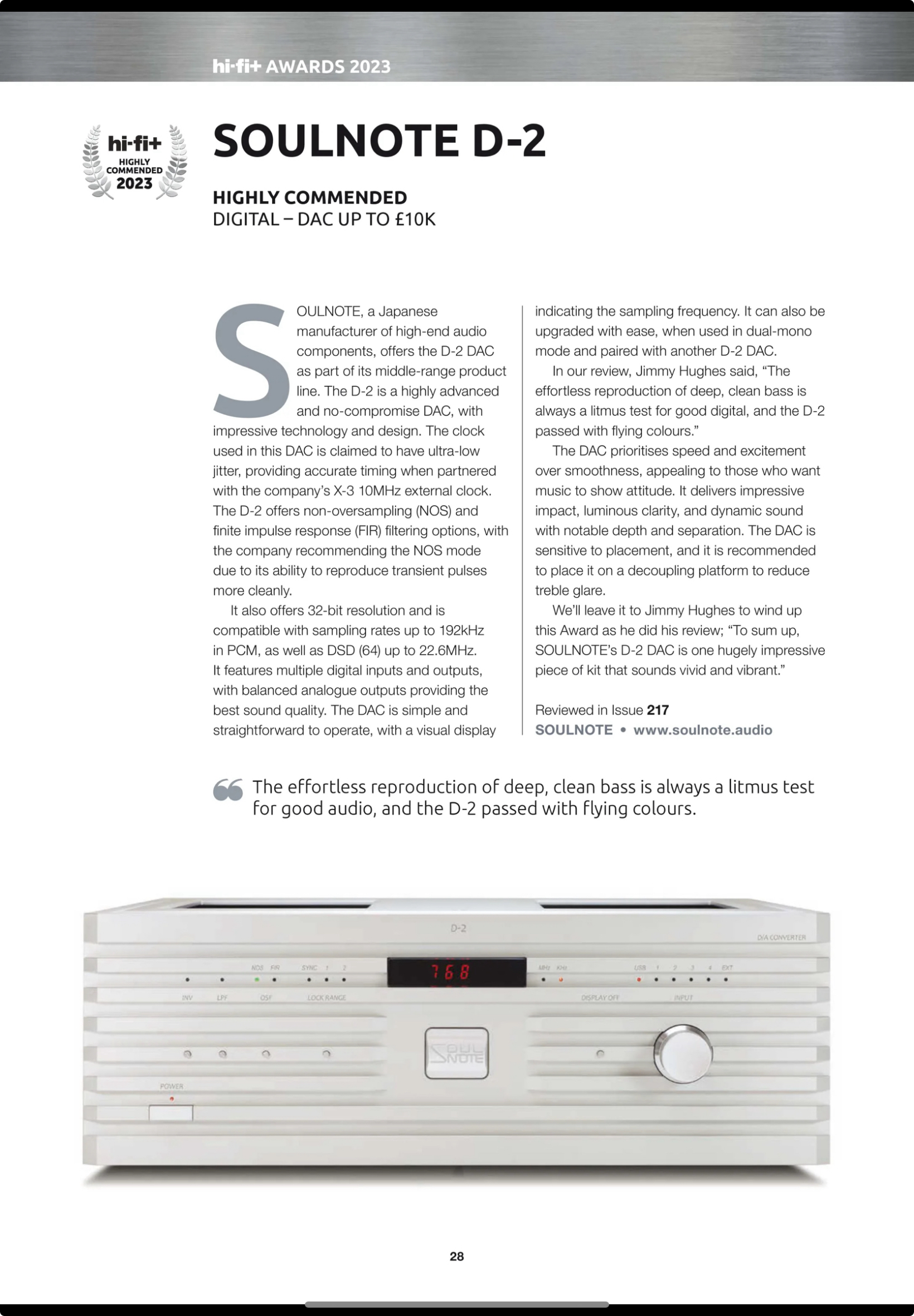 Soulnote D-2 DAC (Digitalomvadlare) - Akkelis Audio