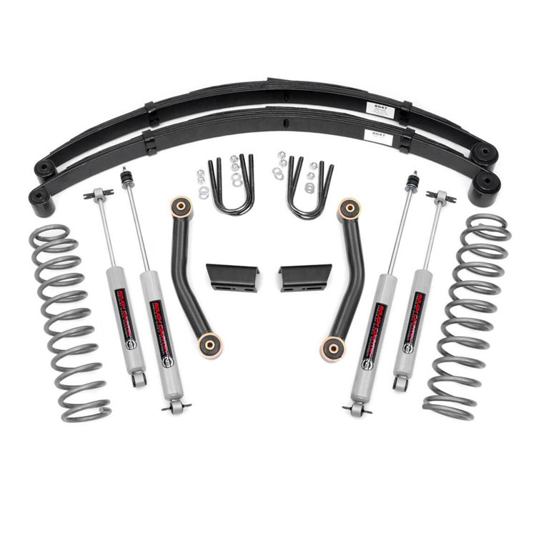 ROUGH COUNTRY 3" Suspension kit with N3 shocks - XJ - Falken Offroad