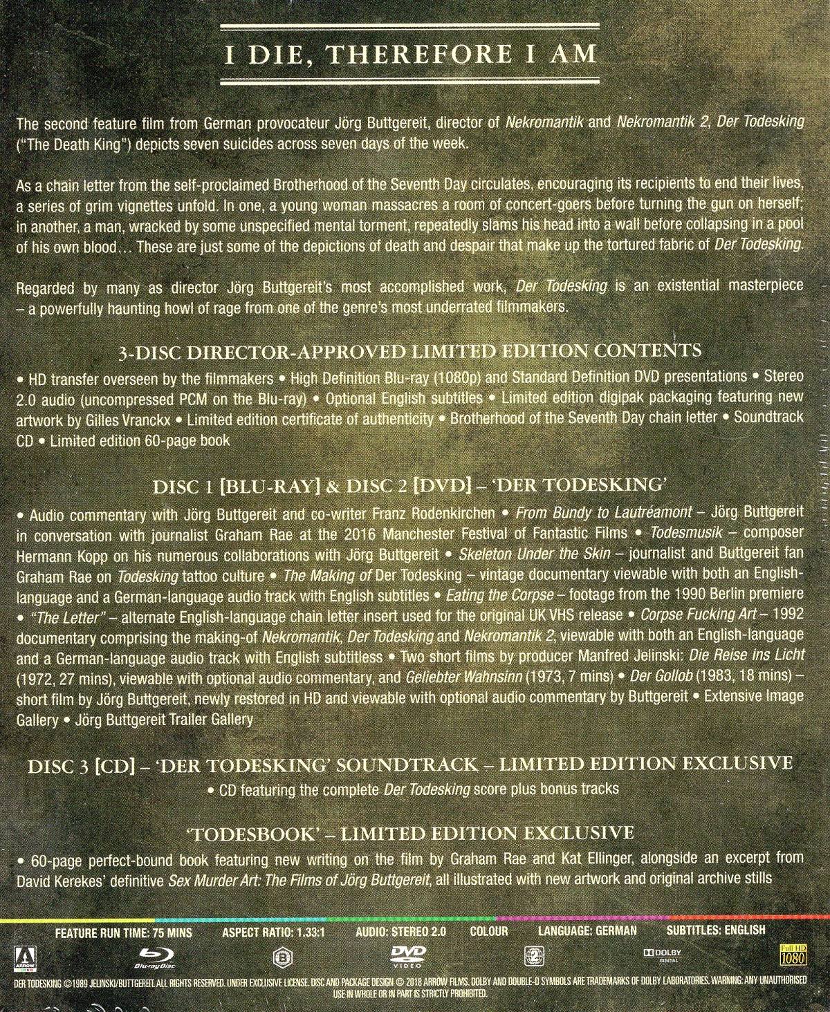 Der Todesking (Limited Edition) (ej svensk text) (Blu-ray) - Kvarnvideo.se