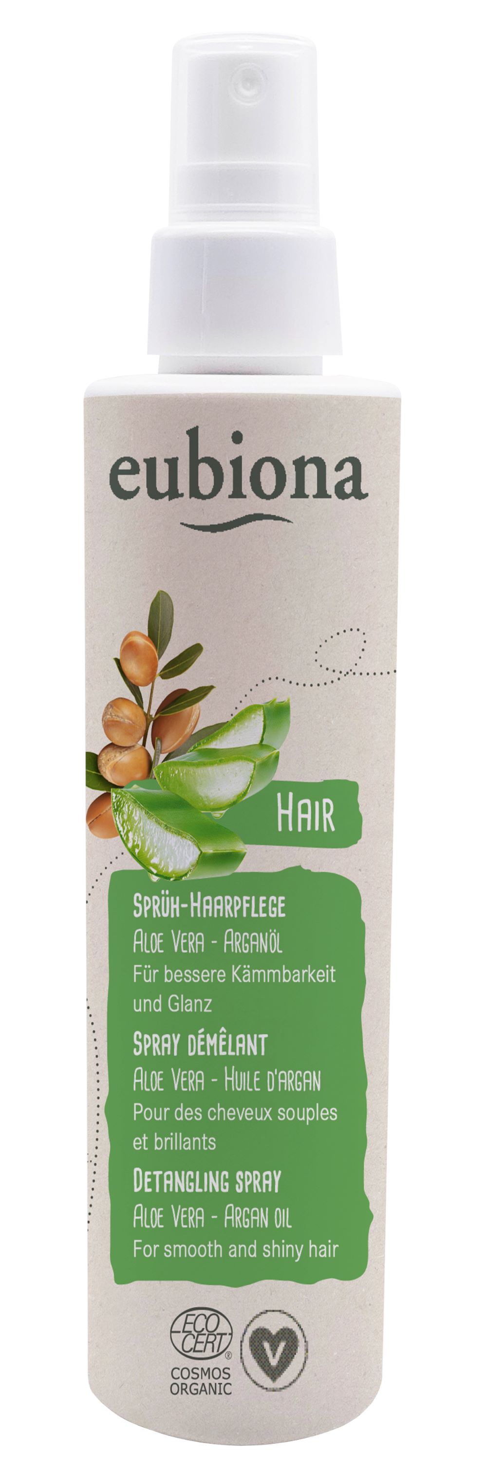 Eubiona Natural Detangling Spray Aloe Vera & Argan Oil 200 ml - För ...