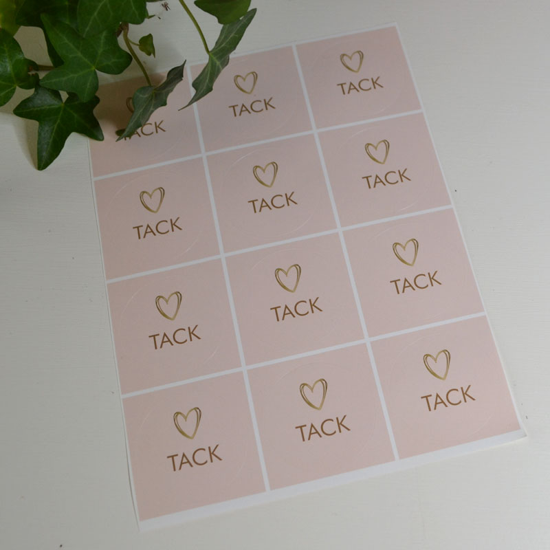 Stickersark - Tack! - Hemkänsla - inredning, färg & pyssel i lantlig stil