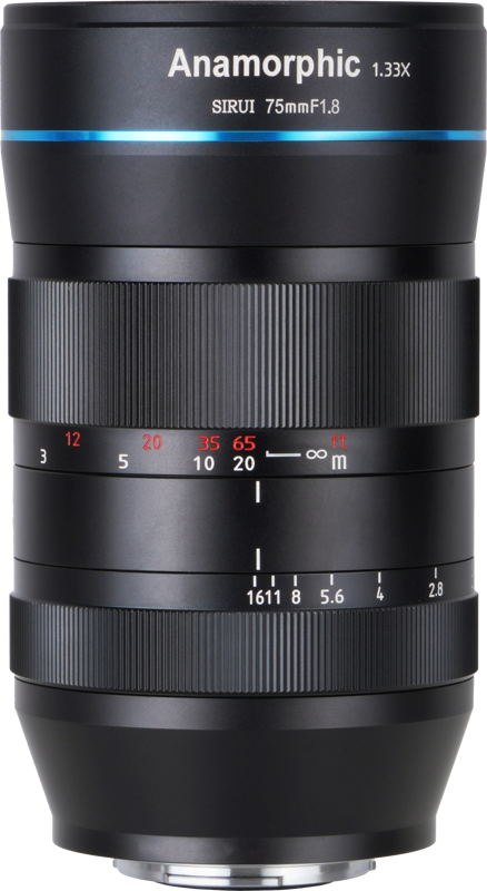 Sirui 75mm f1.8 Anamorphic Lens 1.33x (MFT mount) - Voosestore