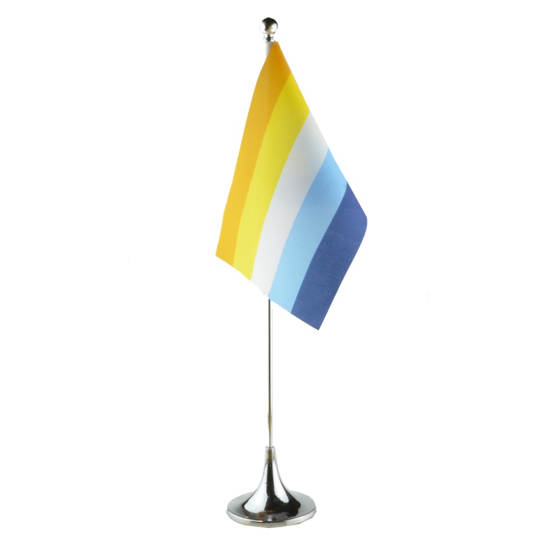 Pride bordsflagga med eget tryck på kromfot | Happypride