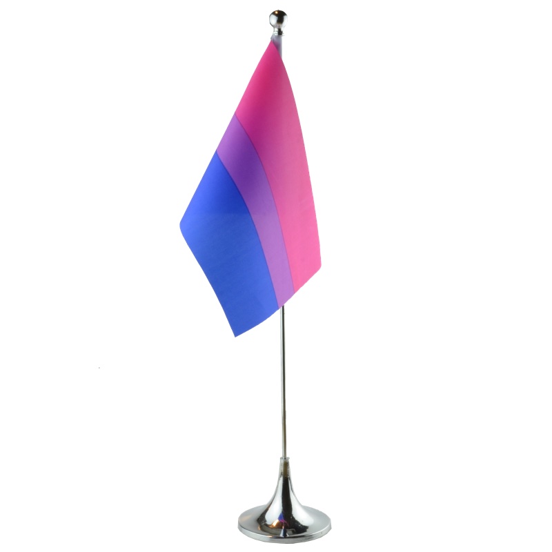 Pride bordsflagga med eget tryck på kromfot | Happypride