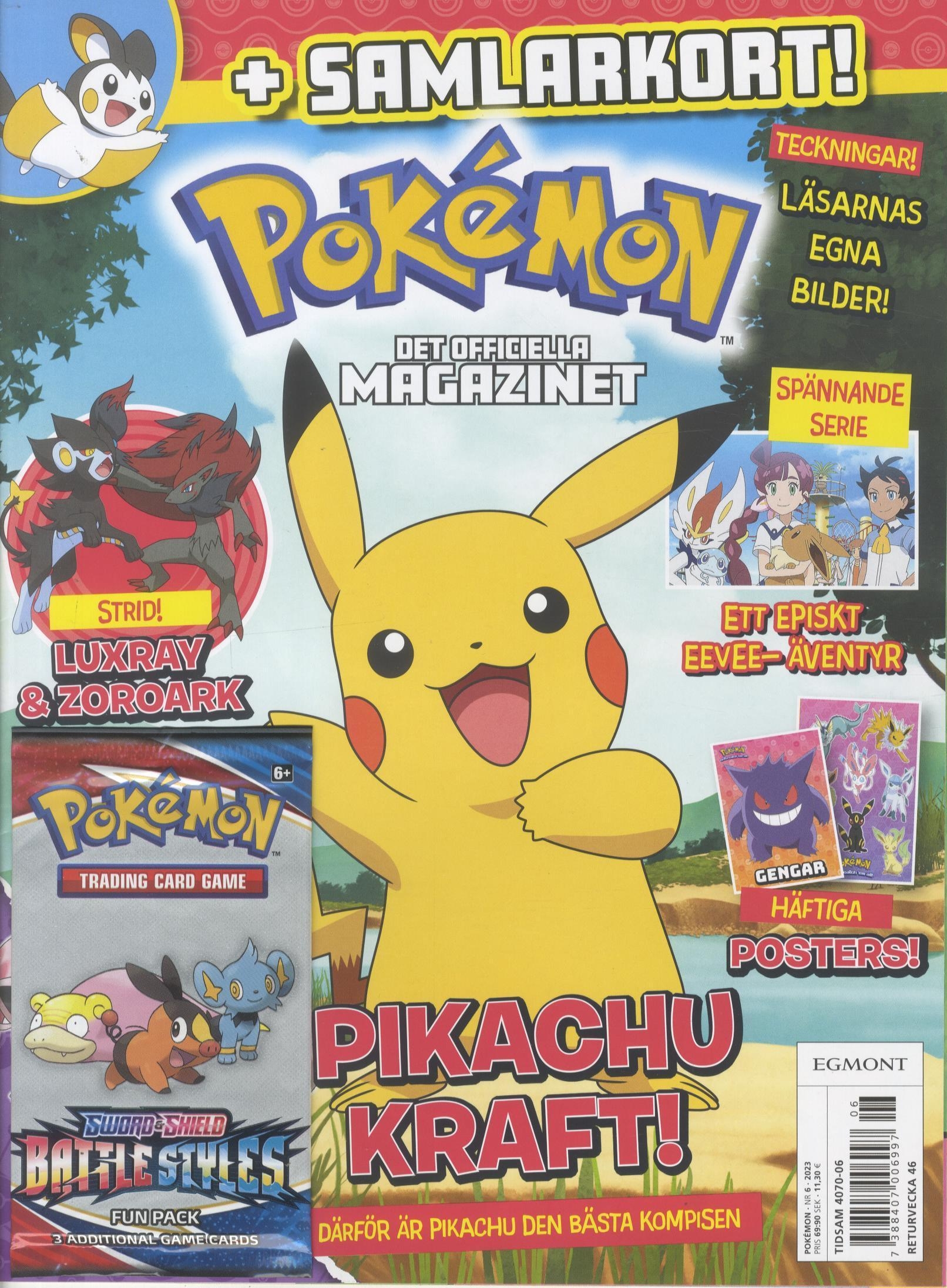 Pokemon magasin nr 6 2023, Extra: Sword& Shield Battle stars fun pack ...