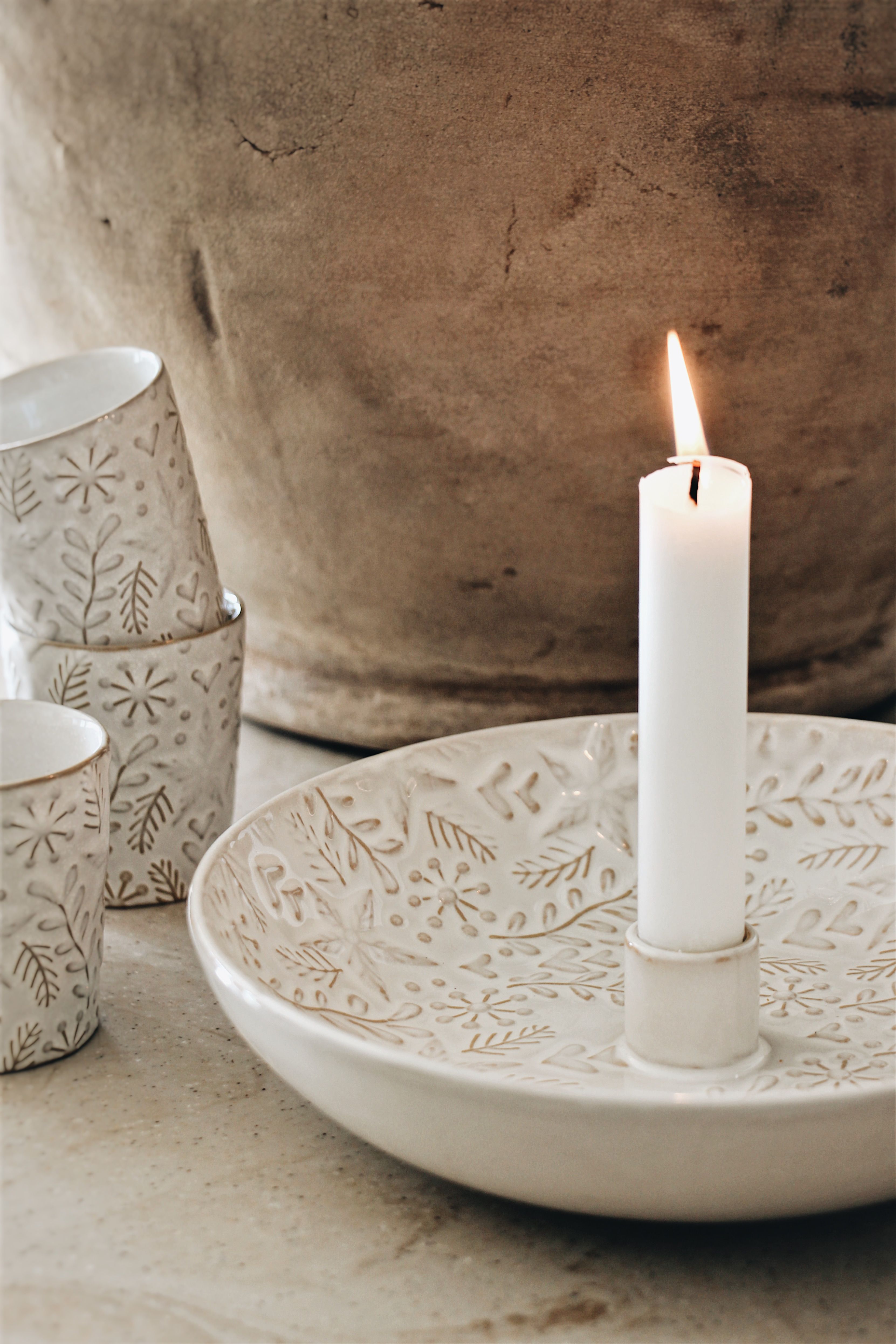 Ljusskål / Ljusstake - Winterheart - Majas Cottage - Nellispresenter