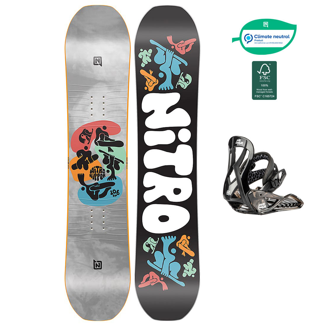 Nitro Snowboardpaket Ripper Kids 106 + Micro Charger XS - Standtall.se