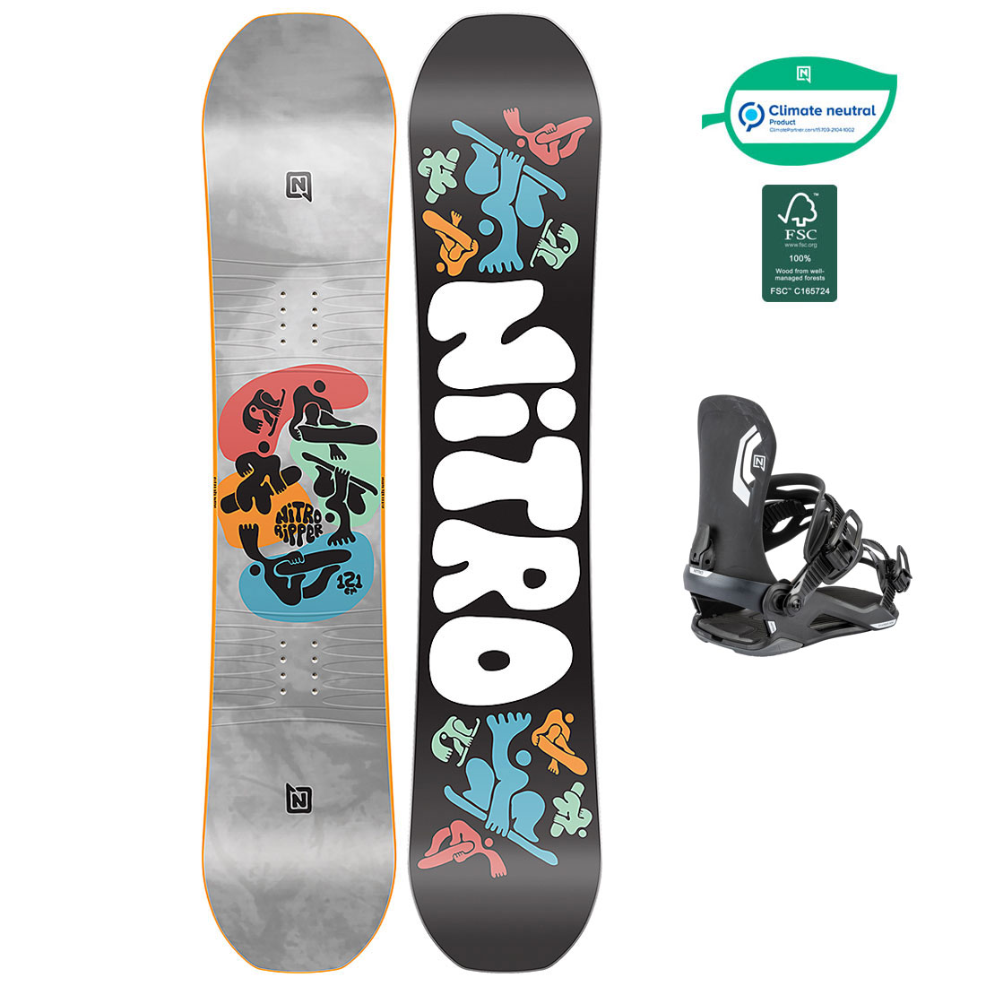 Nitro Snowboardpaket Ripper Kids 126 + Mini Charger S - Standtall.se