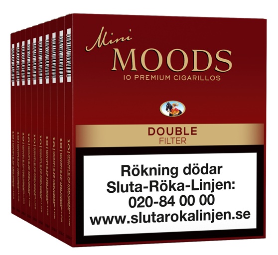Moods Mini Double Filter Cigariller Limpa 10x10p - www.piptobak.se