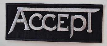 Accept Logo Black Border Patch - Rockzone