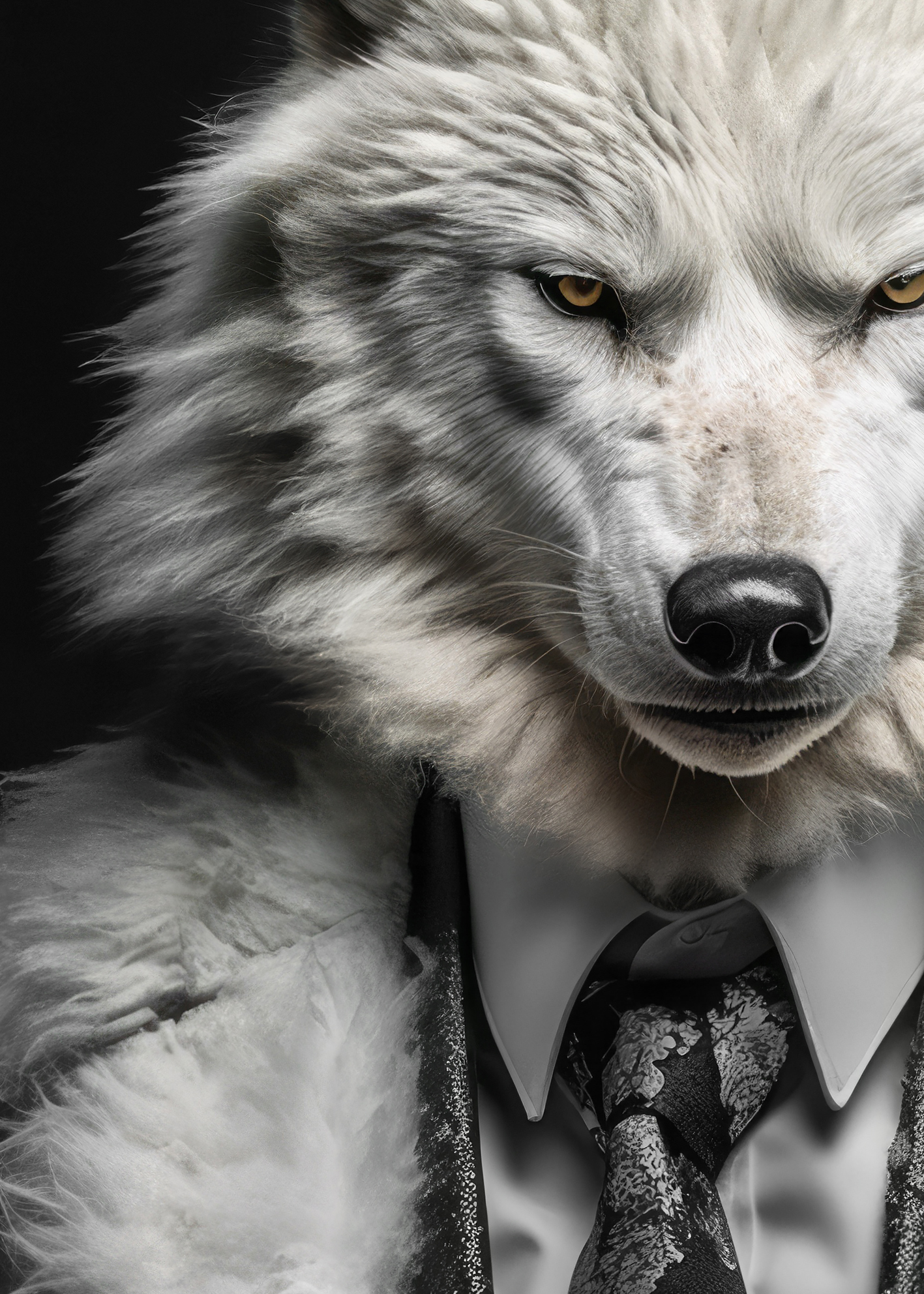 Photo Art - Wolf man - | Canvasbutik.com