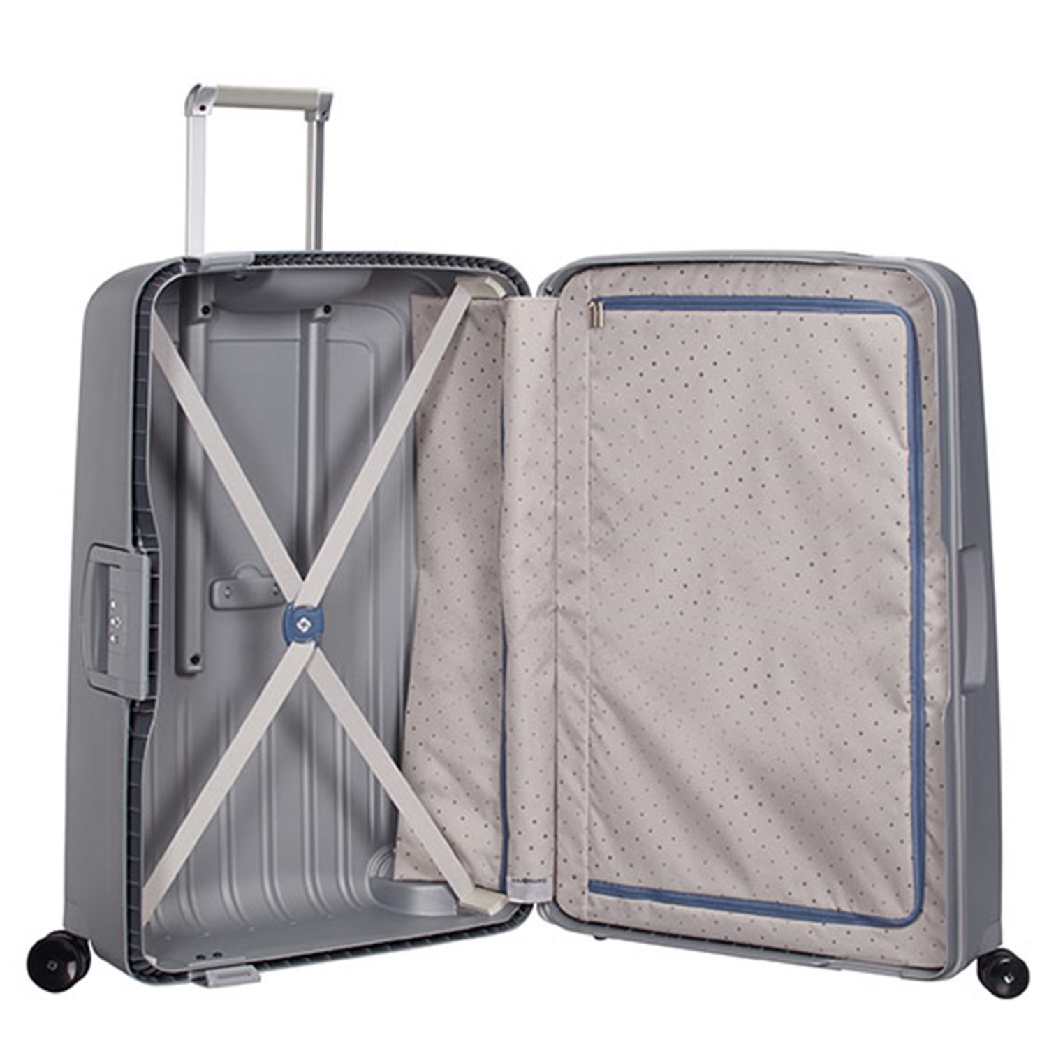 Samsonite S'Cure 69cm Mellanstor Resväska Silver - Adriatik Travel Bag