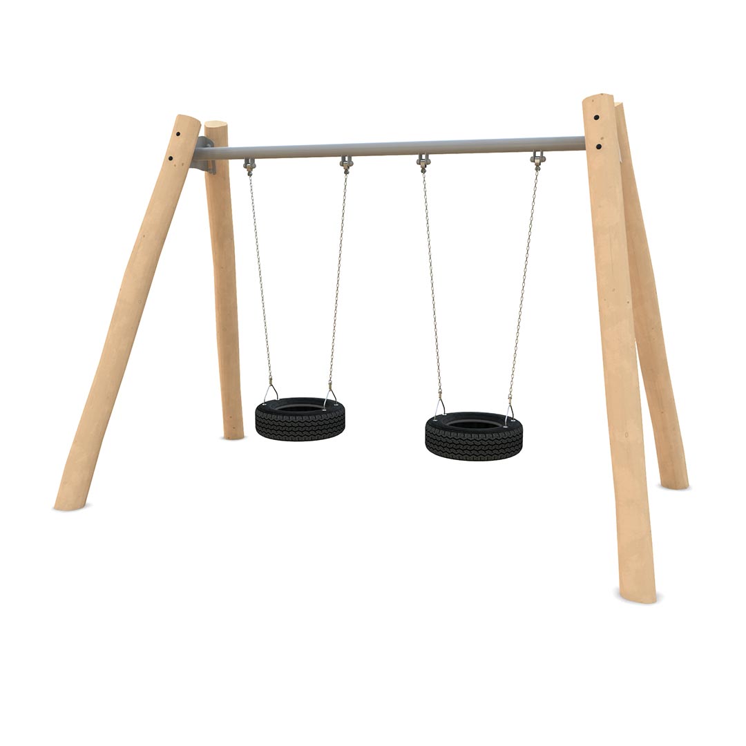 Robinia Gunga Stålöverliggare 1 Fack Två Däck - Svenska Naturlekplatser AB