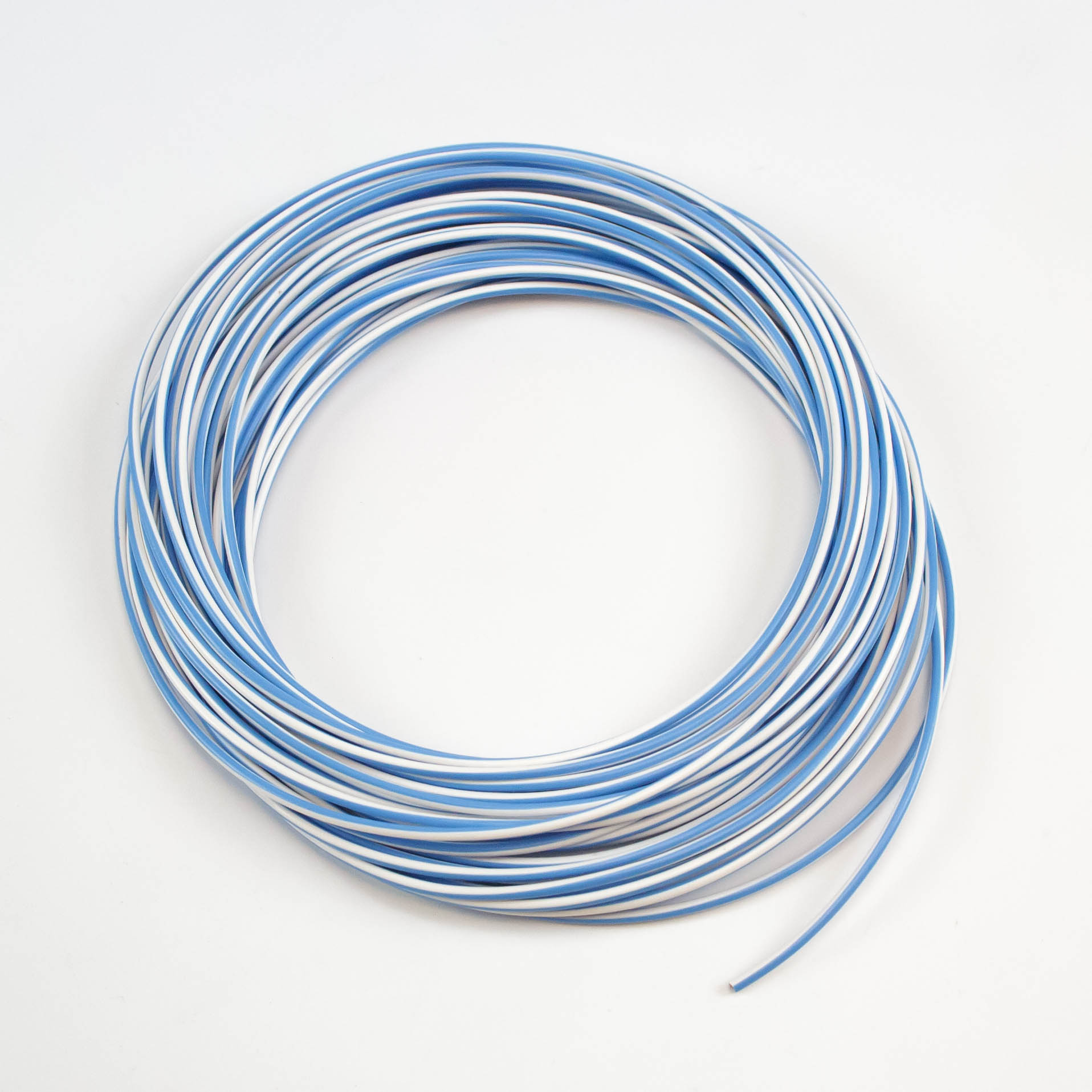 Tillfälligt parti, Kopplingstråd RKUB 0,75 mm, 10 meter vit/blå ...