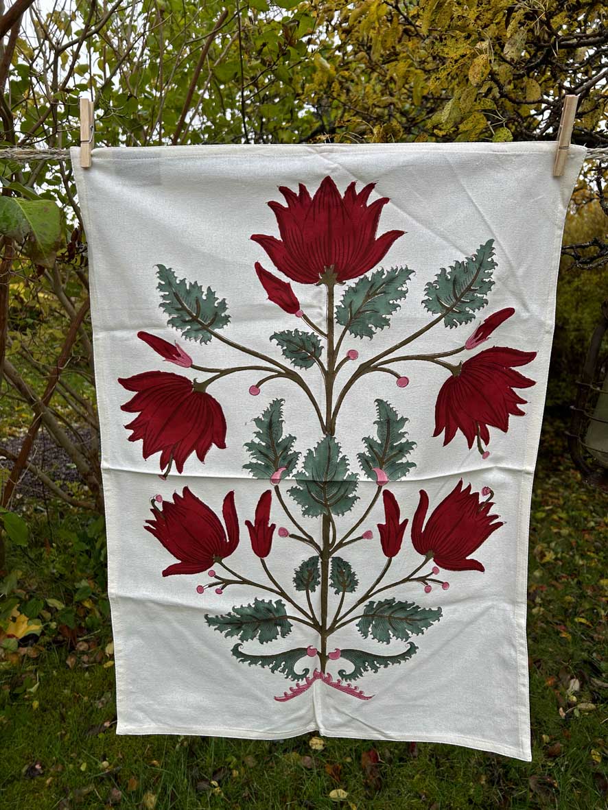 Vita Ranunkler - Kökshandduk