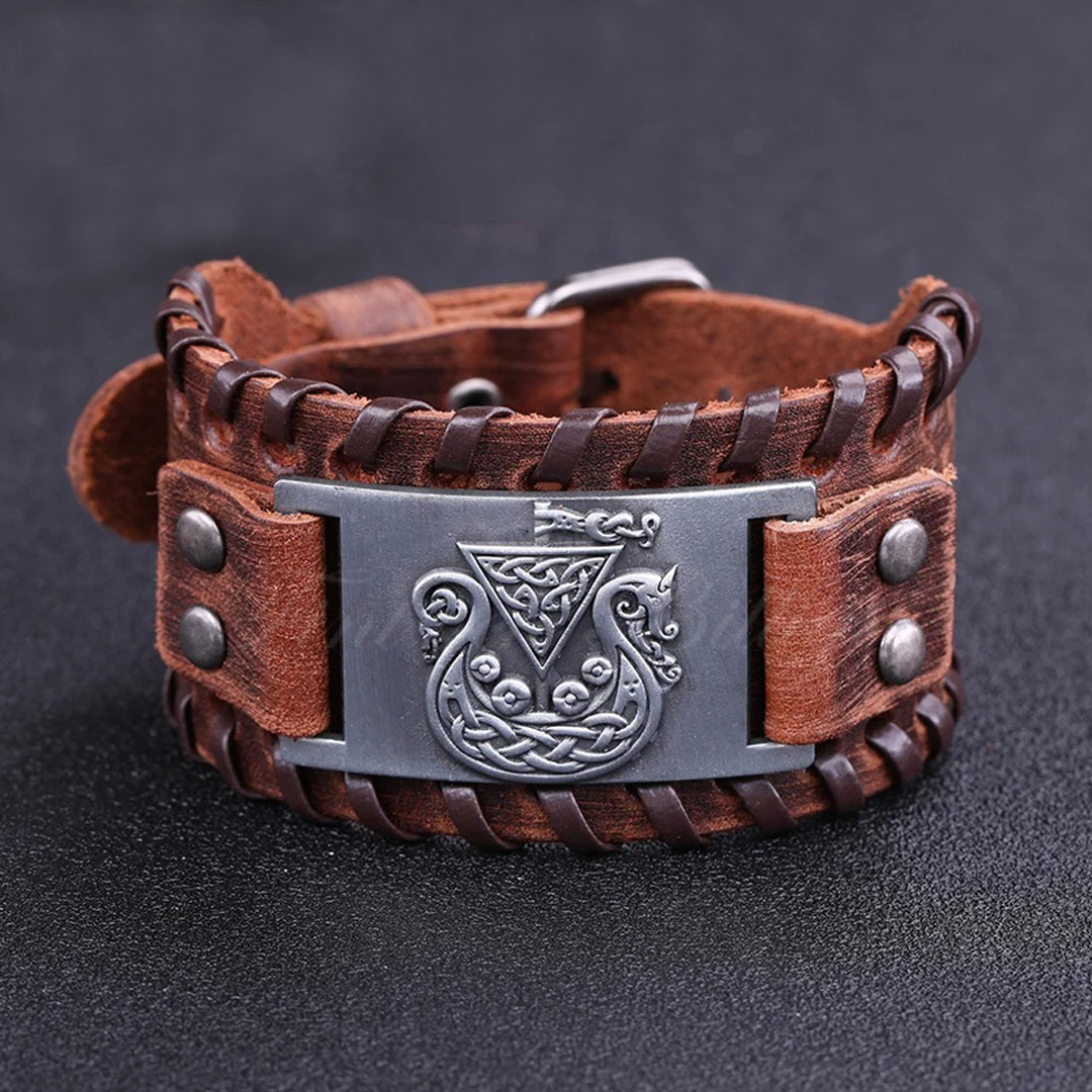 Armband Ormen Lange Vikingarmband Amulett Drakskepp