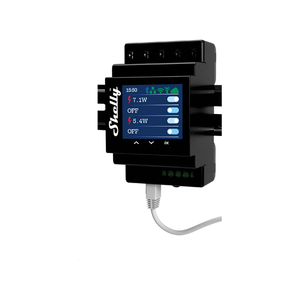 Shelly Pro 4PM - DIN rail Quad Relay Switch 4x 16A (LAN, WiFi ...