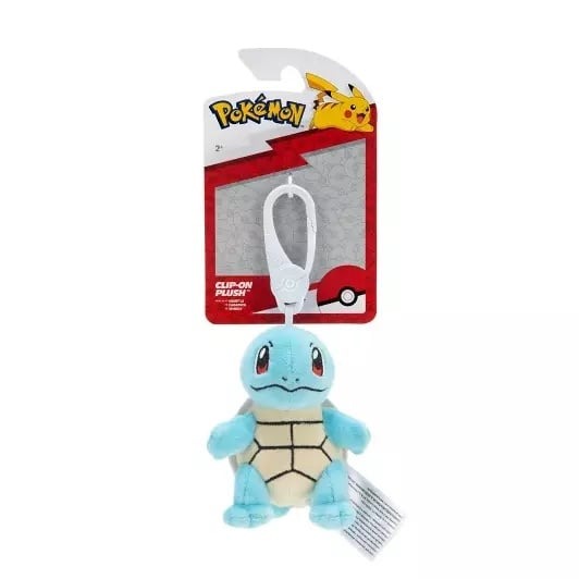 Pokémon Mjukdjur Clip On, Squirtle - Toysforever