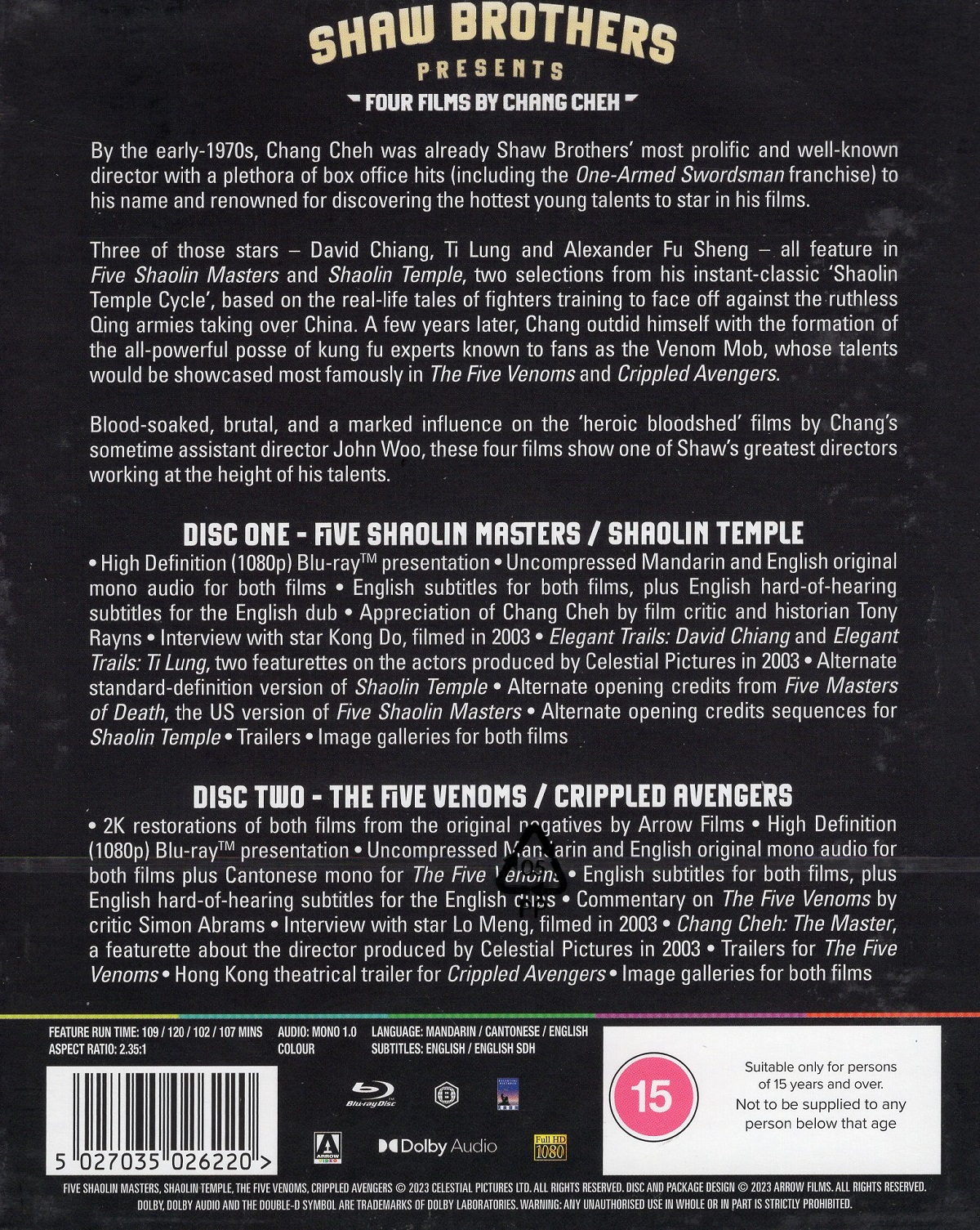 Shaw Brothers Presents: Four Films By Chang Cheh (ej svensk text) (Blu ...