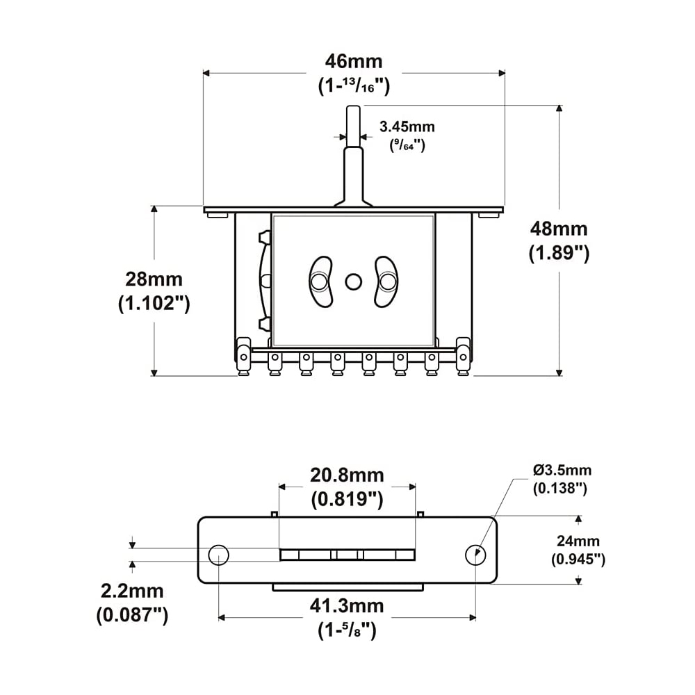 stringsnordic.com - Alpha 3-Way Switch for Tele (Black Tip)