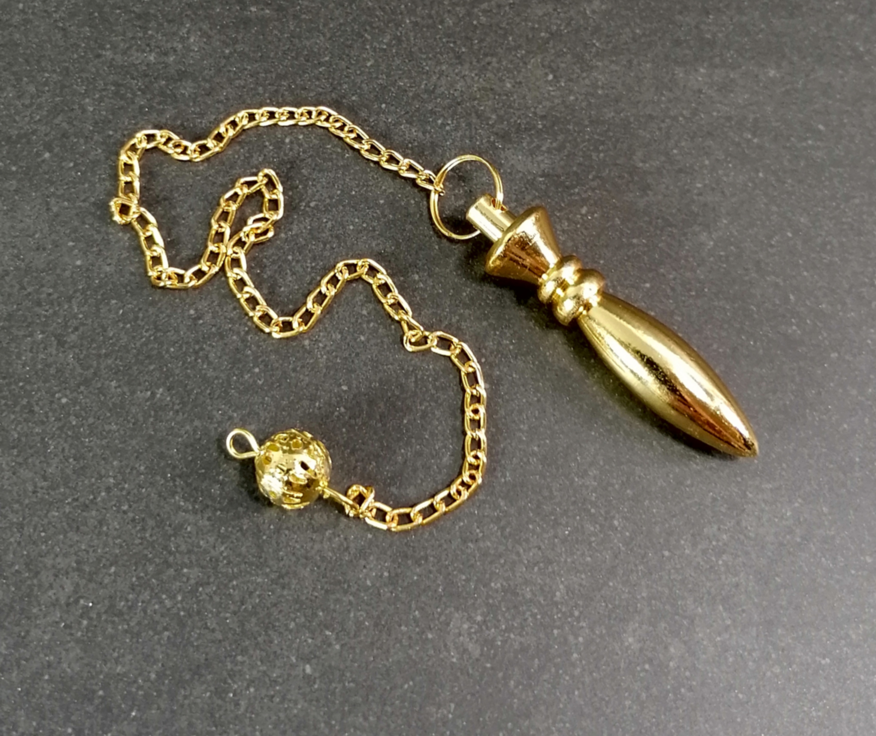 Stengarden.com - Mässing Pendel - Bullet, Avlång