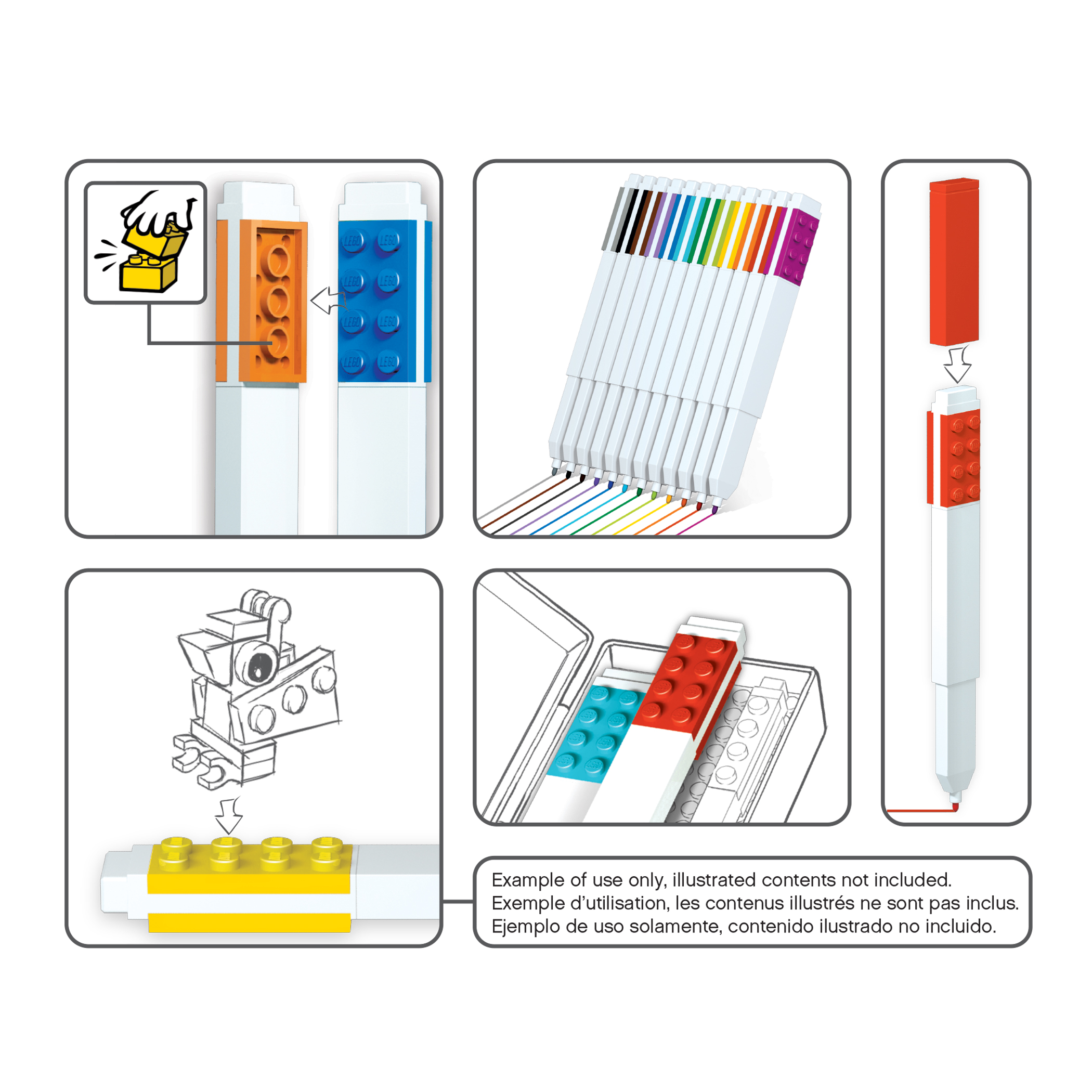 LEGO Stationery markers 12pcs - Robbis Hobby Shop