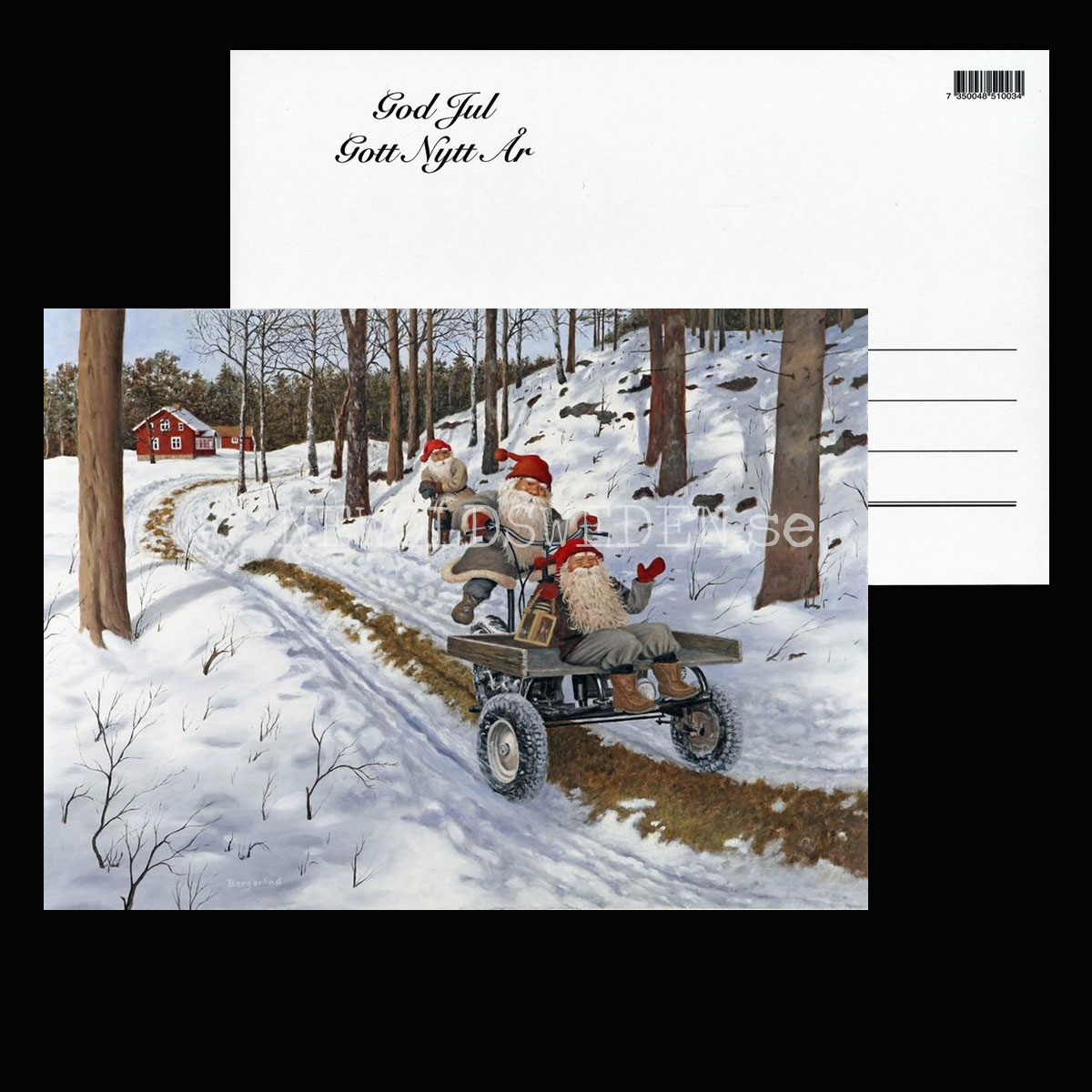 Tomte-Flak-Rally Jan Bergerlind - Julkort A4 - BB24 - NEWOLDSWEDEN.se