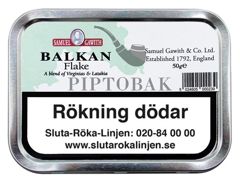 Samuel Gawith Balkan Flake 50g - www.piptobak.se