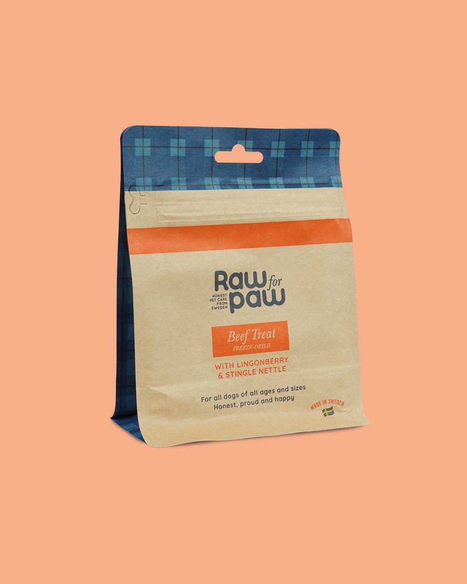 💬2 - Raw For Paw Beef Treat Hundegodbiter - 50g - Petster Norge
