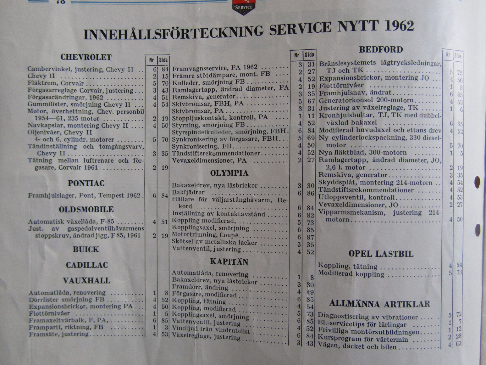 www.hortlund.se - 1962 GM Service Nytt 6-1962