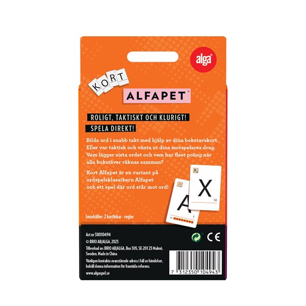 Alfapet : Kortspel - Fixa poängen med de rätta orden! - Bokvännen