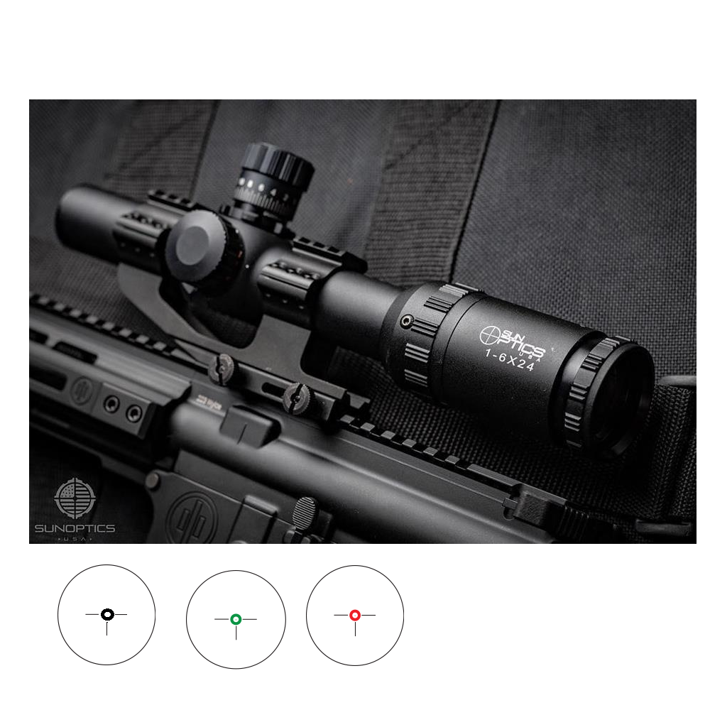 Sun Optics Kikarsikte Tactical. 1-6x24 Belyst - Asonjakt.se - webshop