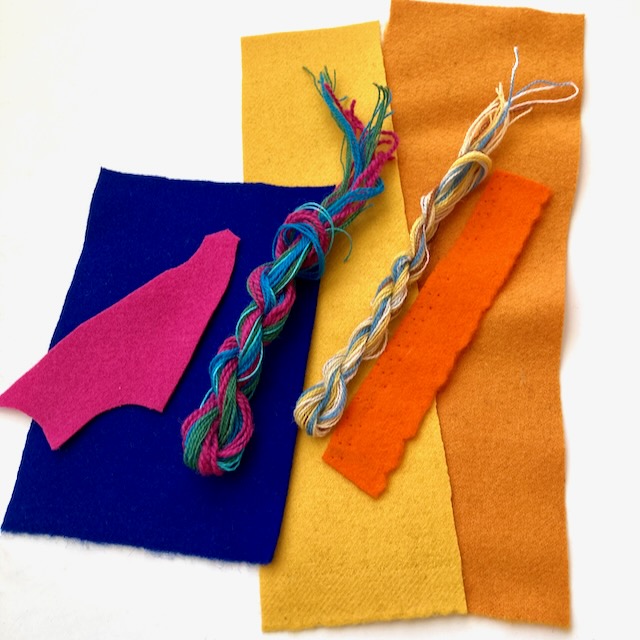 Wool Embroidery mini kit 26A - Tulips and Roses