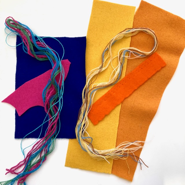 Wool Embroidery mini kit 26A - Tulips and Roses