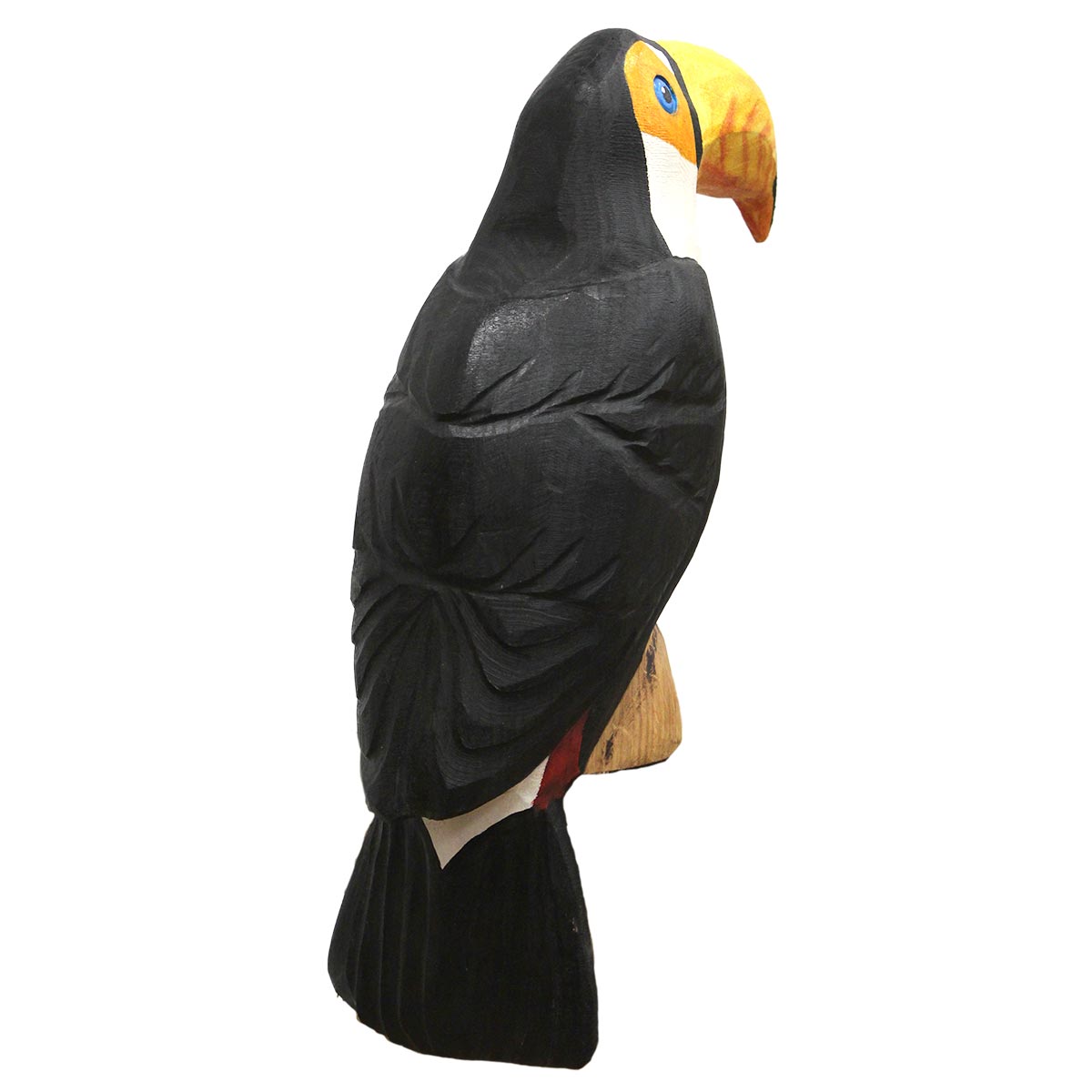 Treskulptur Tukan sittende - Norske Naturlekeplasser
