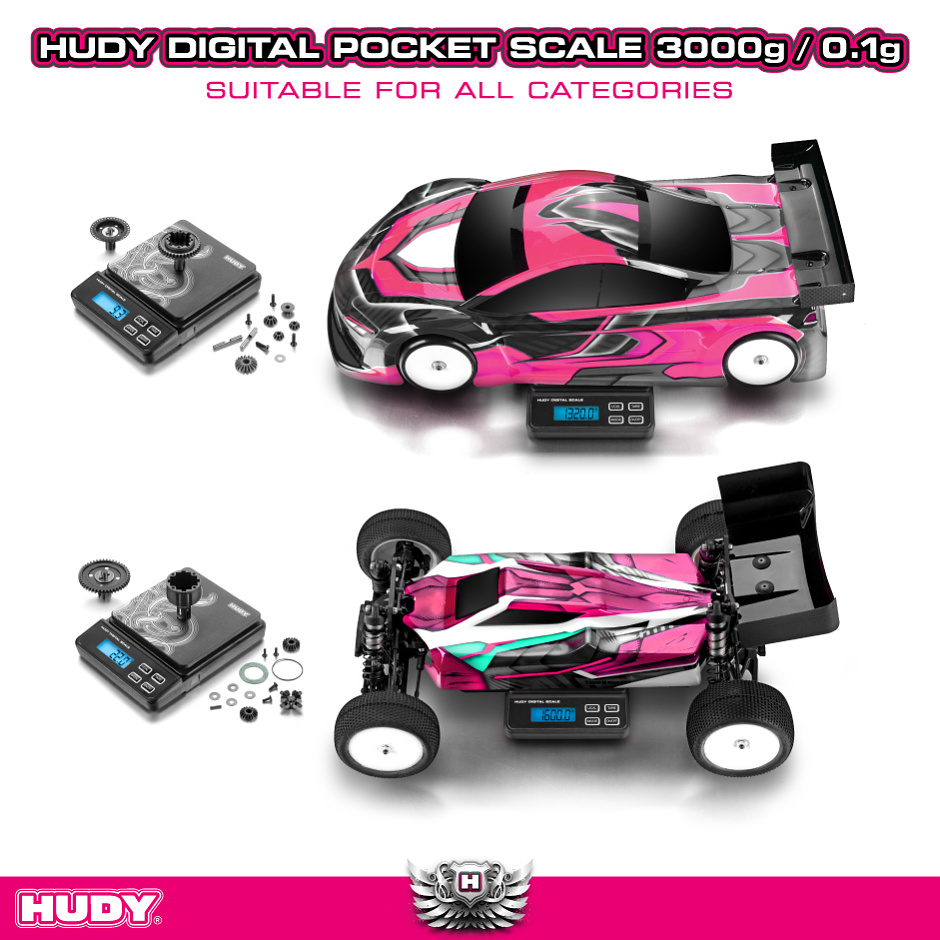 HUDY Professional Digital Pocket Scale 3000g-0.1g - RCShop