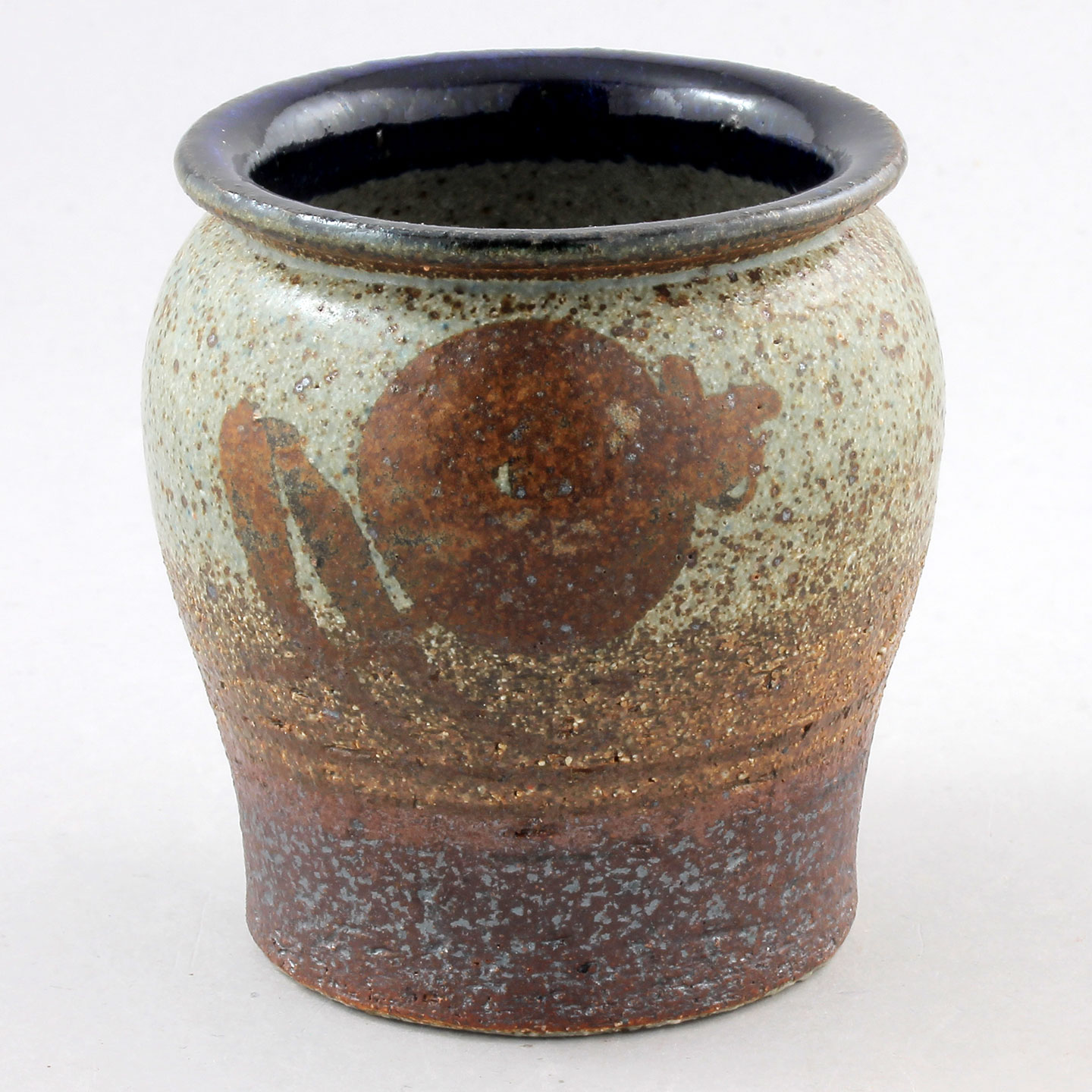 Carl-Harry Stålhane (1970s) Unique Vase with Earthy Glaze 10 cm