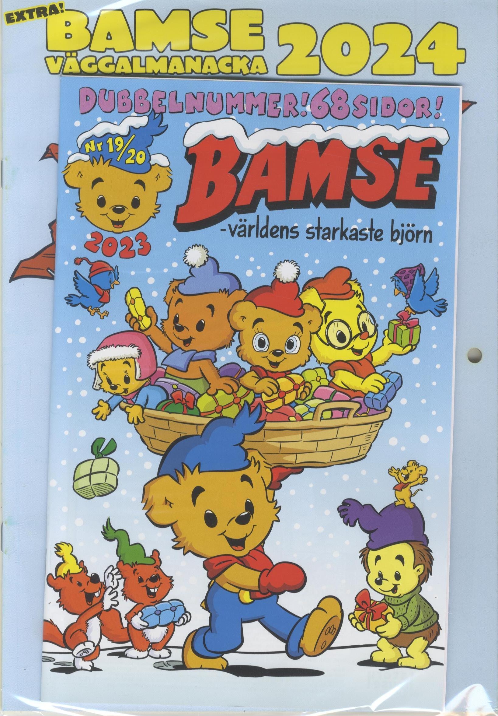 Bamse nr 19/20 2023, dubbelnummer och väggalmanacka 2024 - Seriekällaren