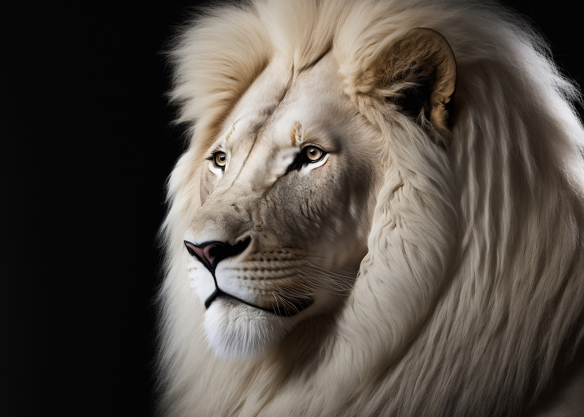 Photo Art - Beige Lion - | Canvasbutik.com