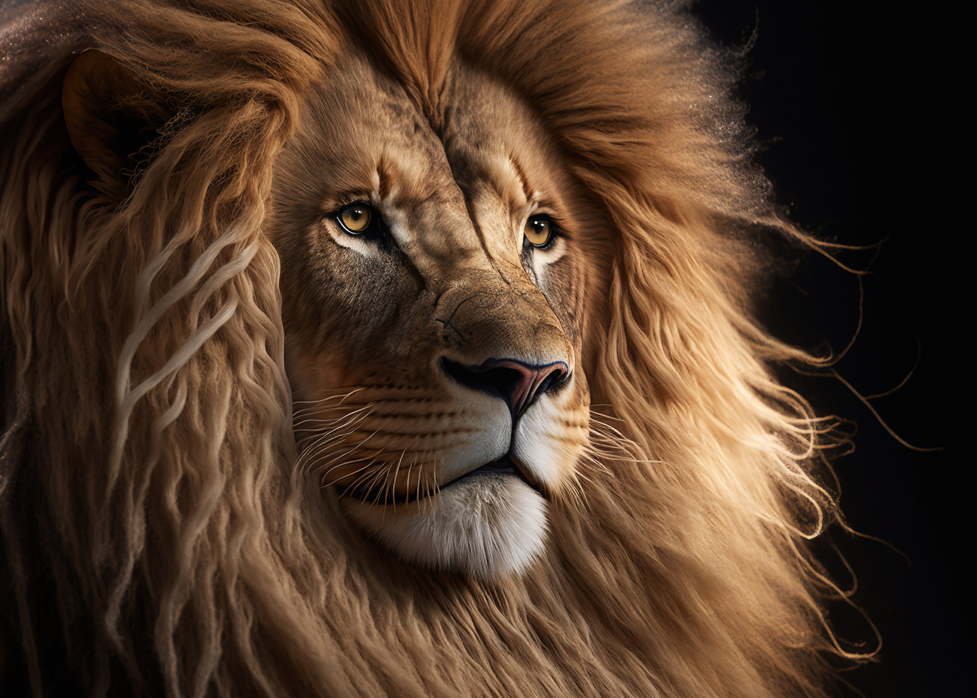 Photo Art - Brown Lion - | Canvasbutik.com