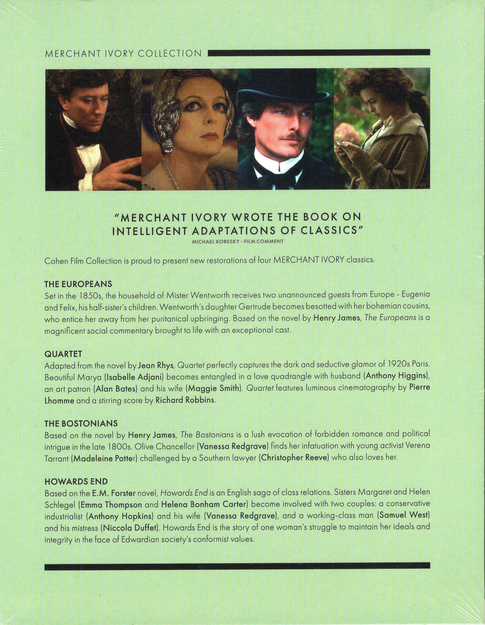 Merchant Ivory Collection (ej svensk text) (Blu-ray) - Kvarnvideo.se