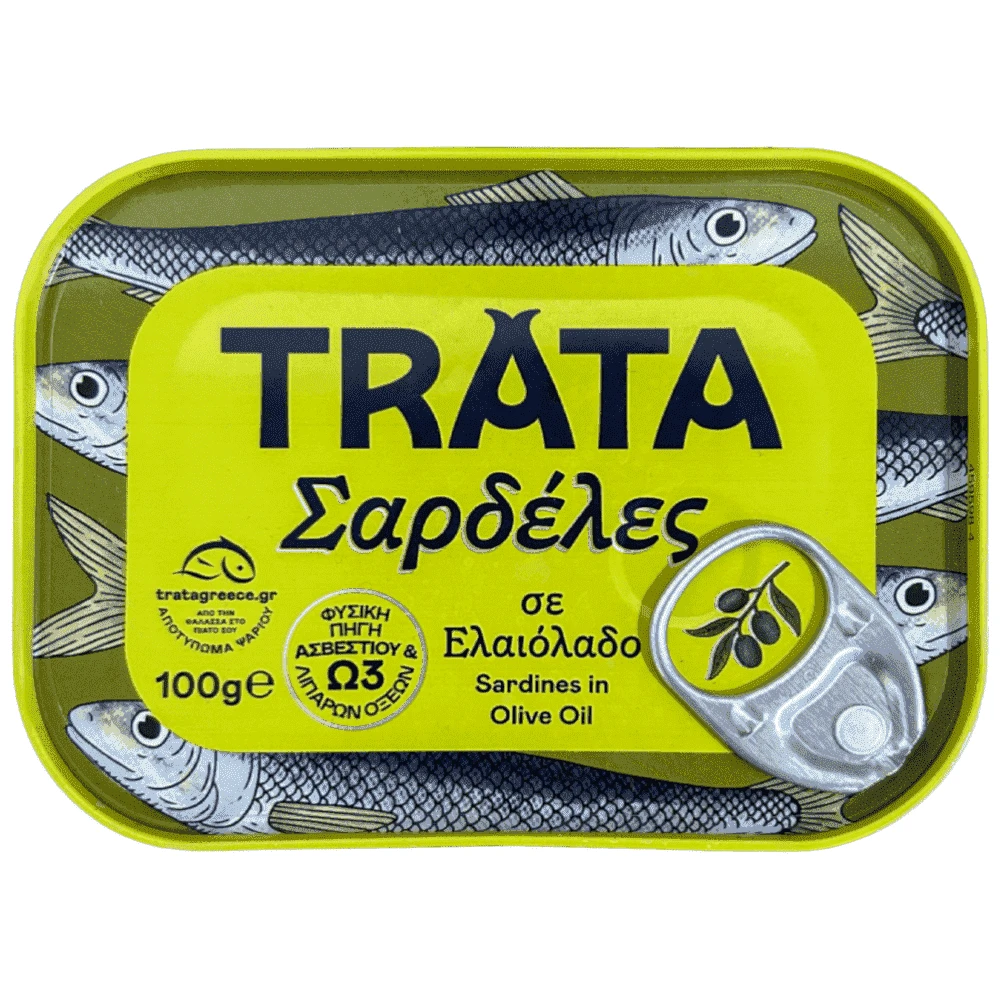 Sardiner i oliv olja Trata 100g - Grekisk Livs