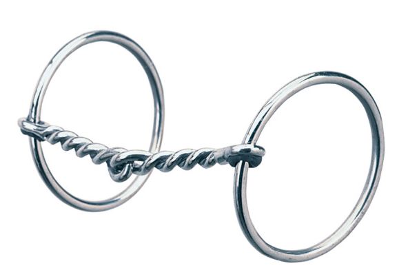All Purpose Ring Snaffle Bit, 5" Single Twisted Wire Mouth - Milsta
