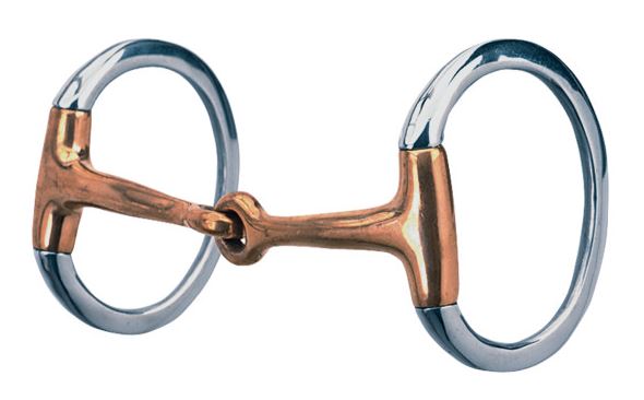 Eggbutt Snaffle Bit, 4-1/2" Copper Plated Mouth - Milsta