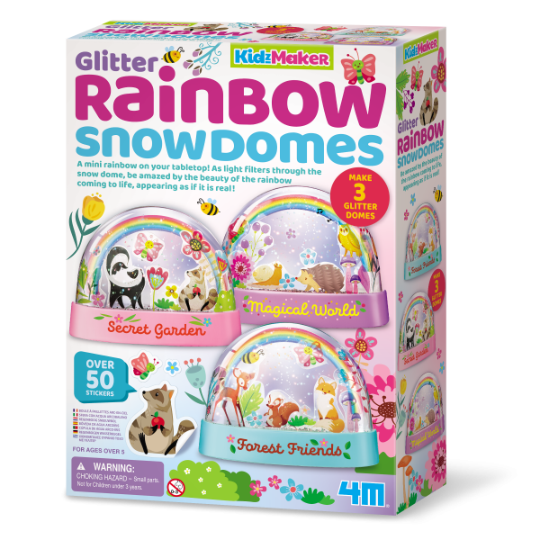 Glitter Rainbow Snow Domes - Kalikå